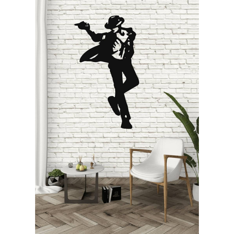 Décoration murale Mickeal Jackson en acier thermolaqué sur mesure ...